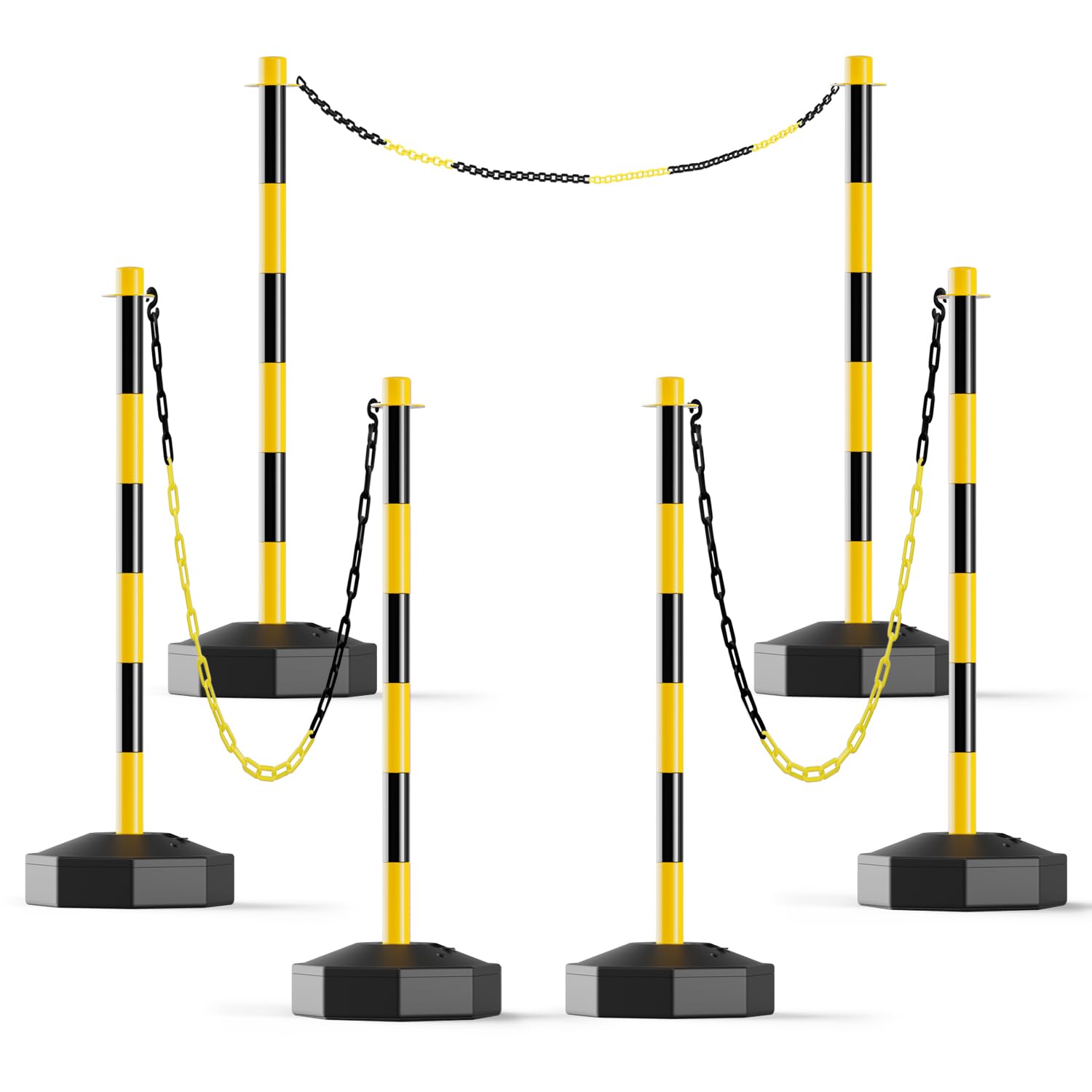 Snapklik.com : RoadHero 6 Pack Traffic Delineator Post Cones