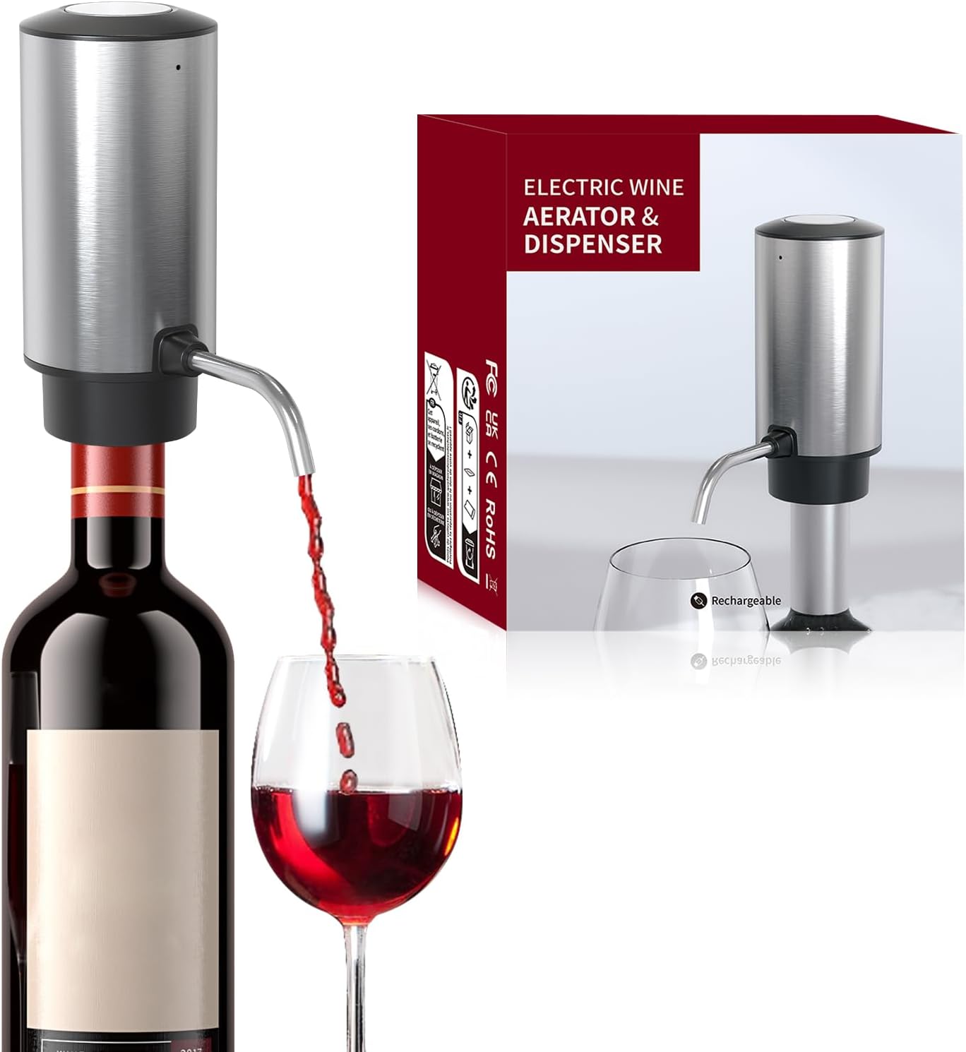 Amazon.com: Wine Aerator Electric Wine Decanter Automatic Wine Aerator ...