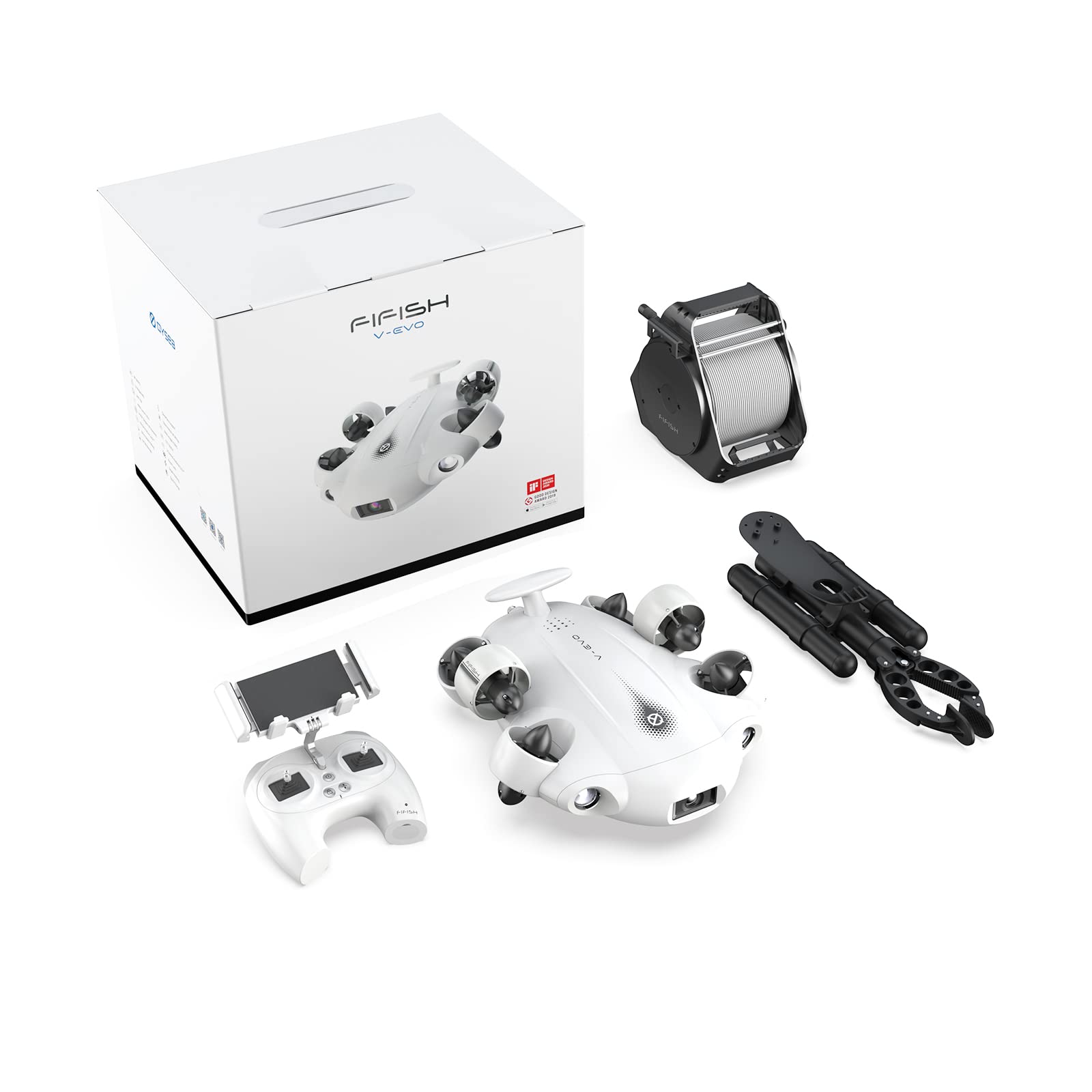 Buy FIFISHV-EVO 4K Camera Underwater Drone, AI Vision Lock 360 ...