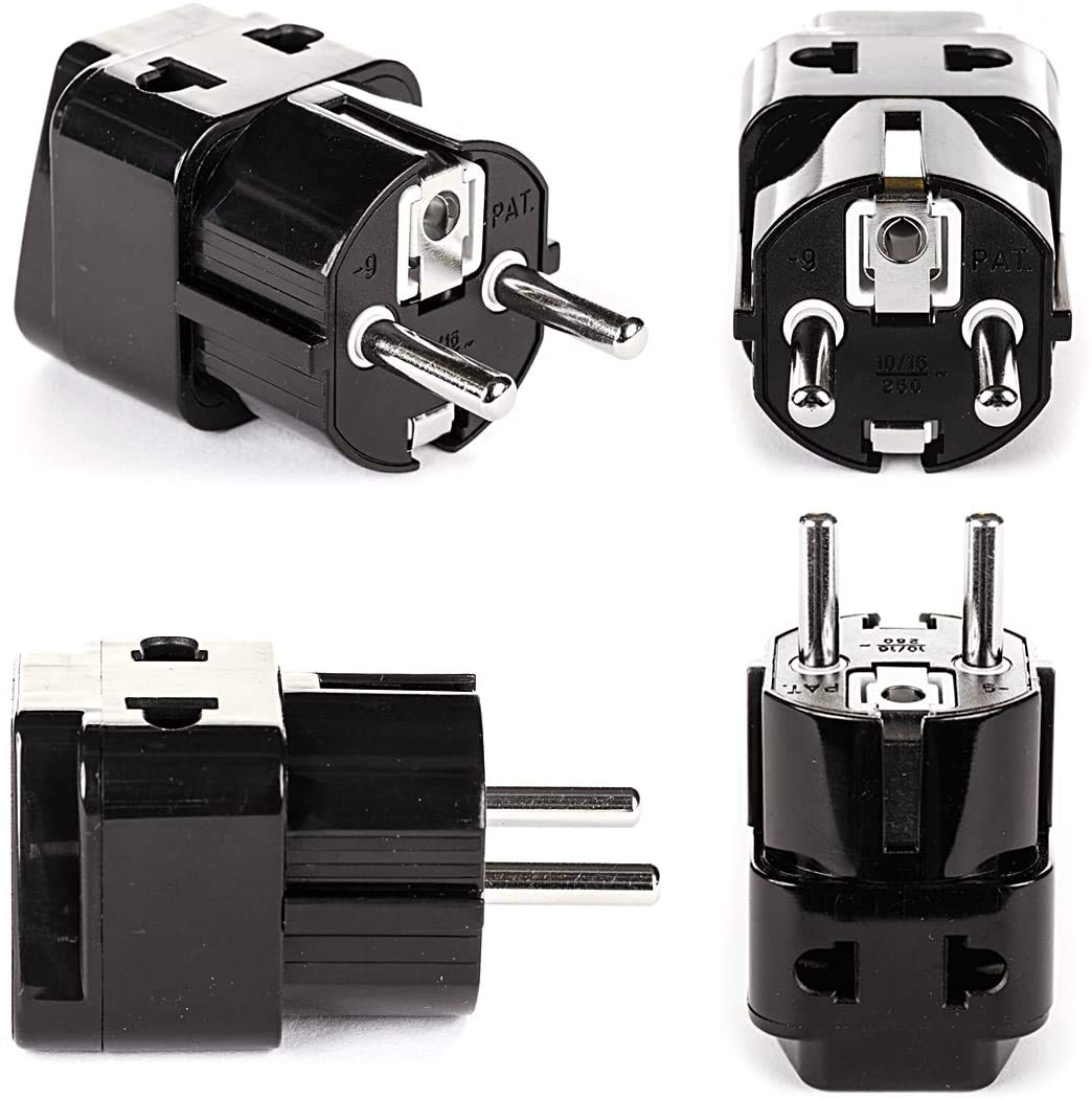 OREI India Travel Adapter Europe (Schuko) Plug - Type E/F Universal ...