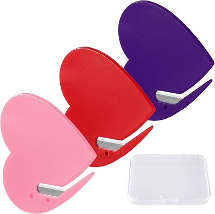 Amazon.com: 3pcs Envelope Opener Set, Heart Shaped Letter Opener with ...