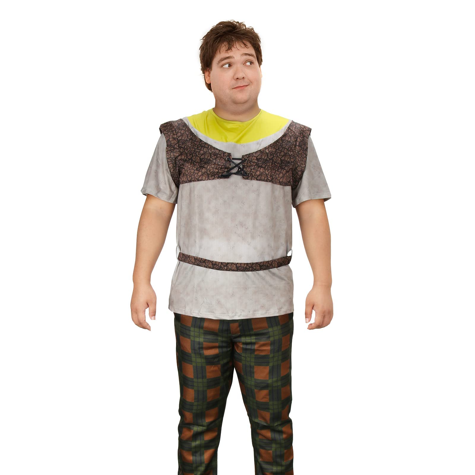 LiuzilaiST Green Ogre Costume Hat Outfit Men Adult Sublimation Shirt ...