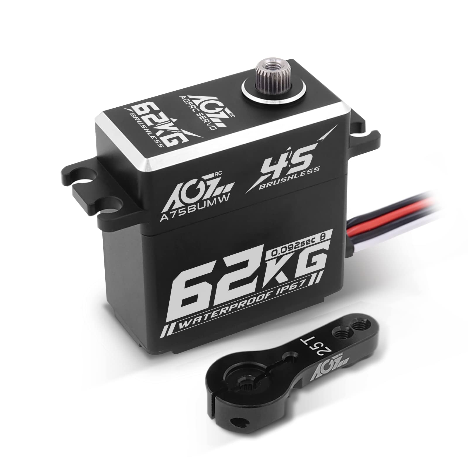 Amazon.com: AGFRC 62KG Waterproof Steering-Servo-Motor High-Torque - 16 ...