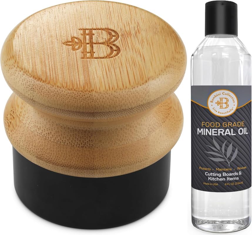 Amazon.com: Food Grade Mineral Oil & Cutting Board Oil Applicator Set ...