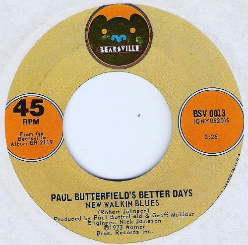 PAUL BUTTERFIELD'S BETTER DAYS - NEW WALKIN' BLUES 7" 45 RPM - Amazon ...