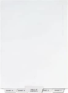 Avery Avery-Style Lgl Bottom Tab Dividers, 27-Tab, Exhibit A-Z, Letter ...