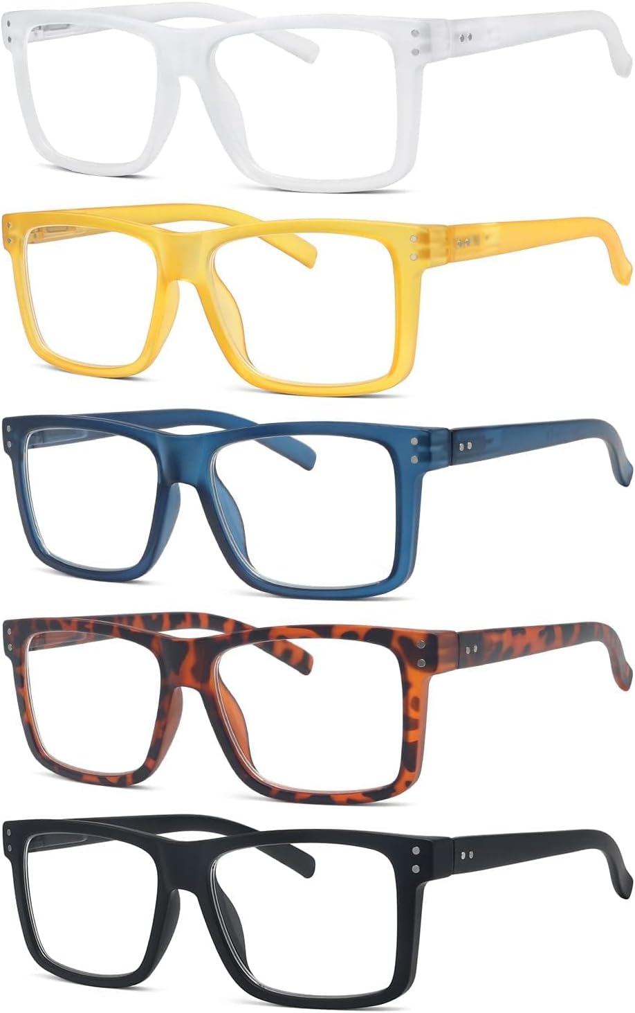 Amazon.com: Eyekepper 5 Pack Oversize Reading Glasses Square Large ...