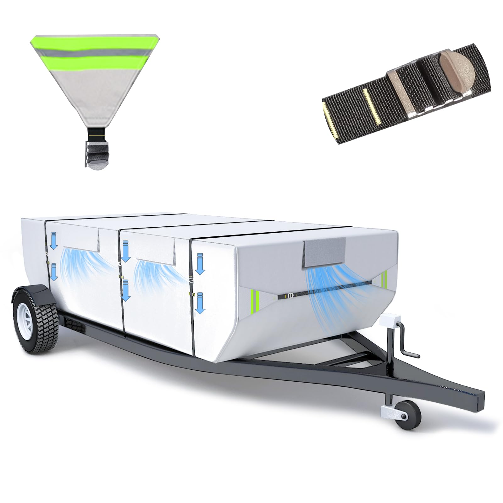 Amazon.com: Zenicham Heavy Duty Pop up Trailer Camper Cover Waterproof ...