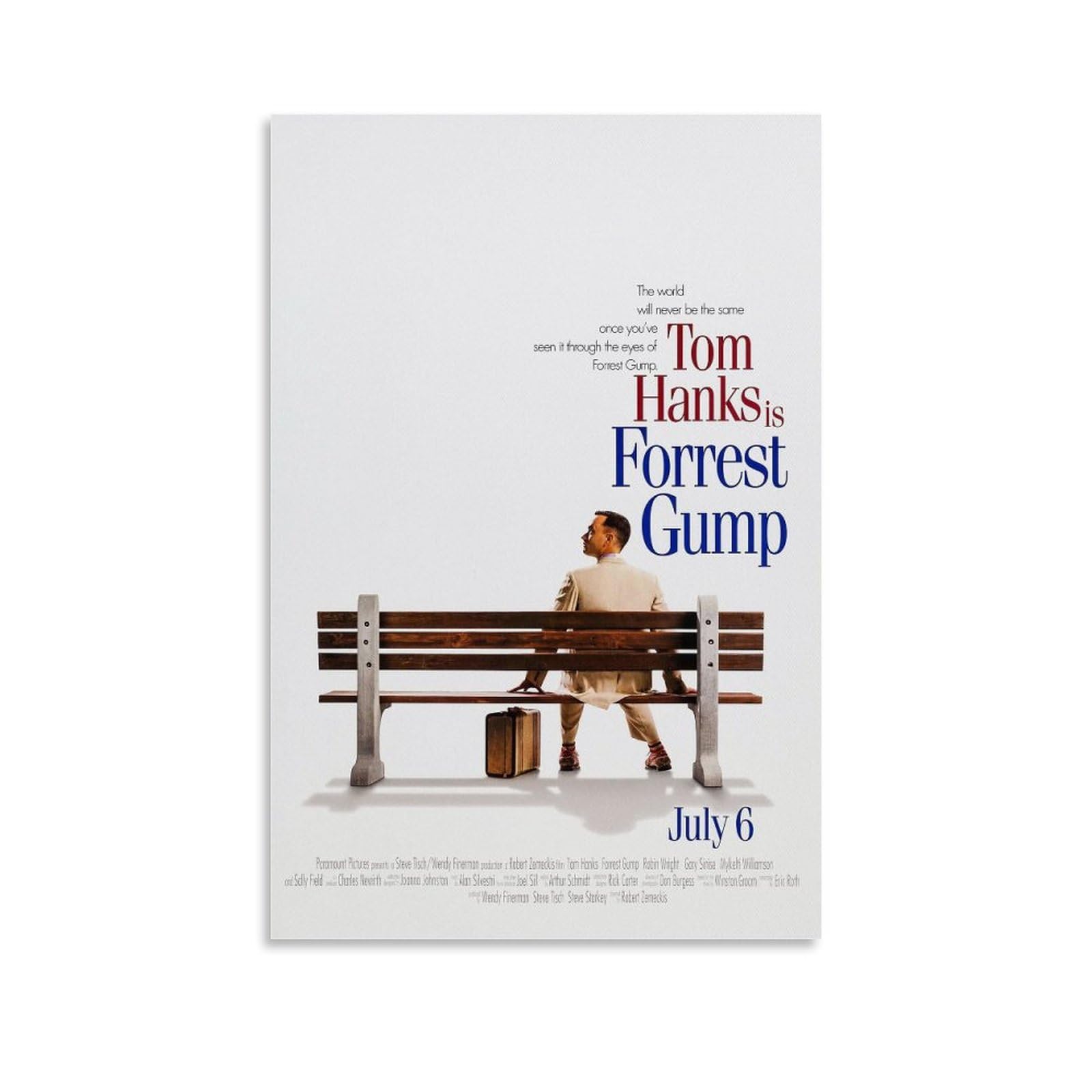 Amazon.com: Forrest Gump Movie Poster Canvas Wall Art Picture Print ...