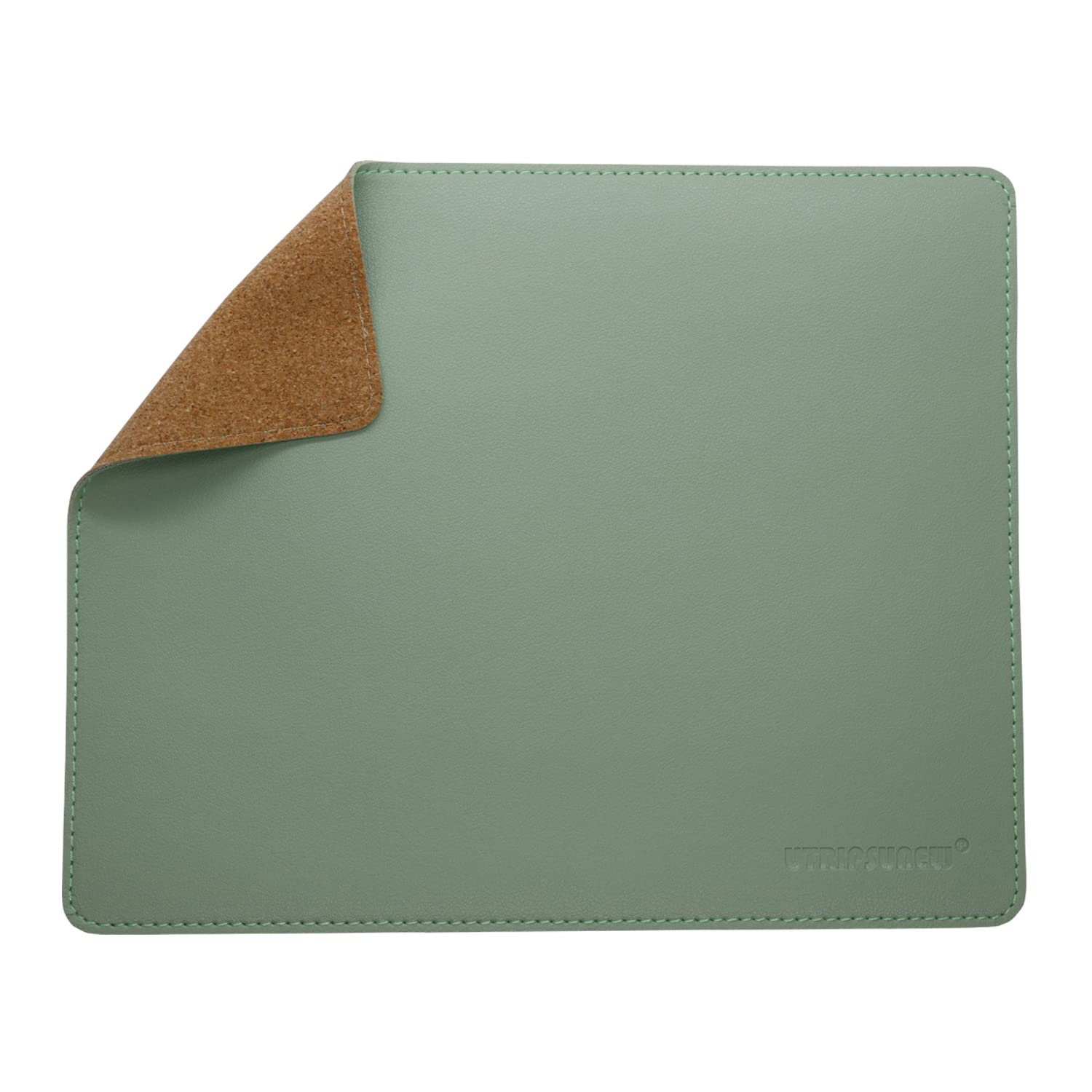 Amazon.com: UTRIPSUNEW PU Leather Mouse Pad with Stitched Edge,Wood ...