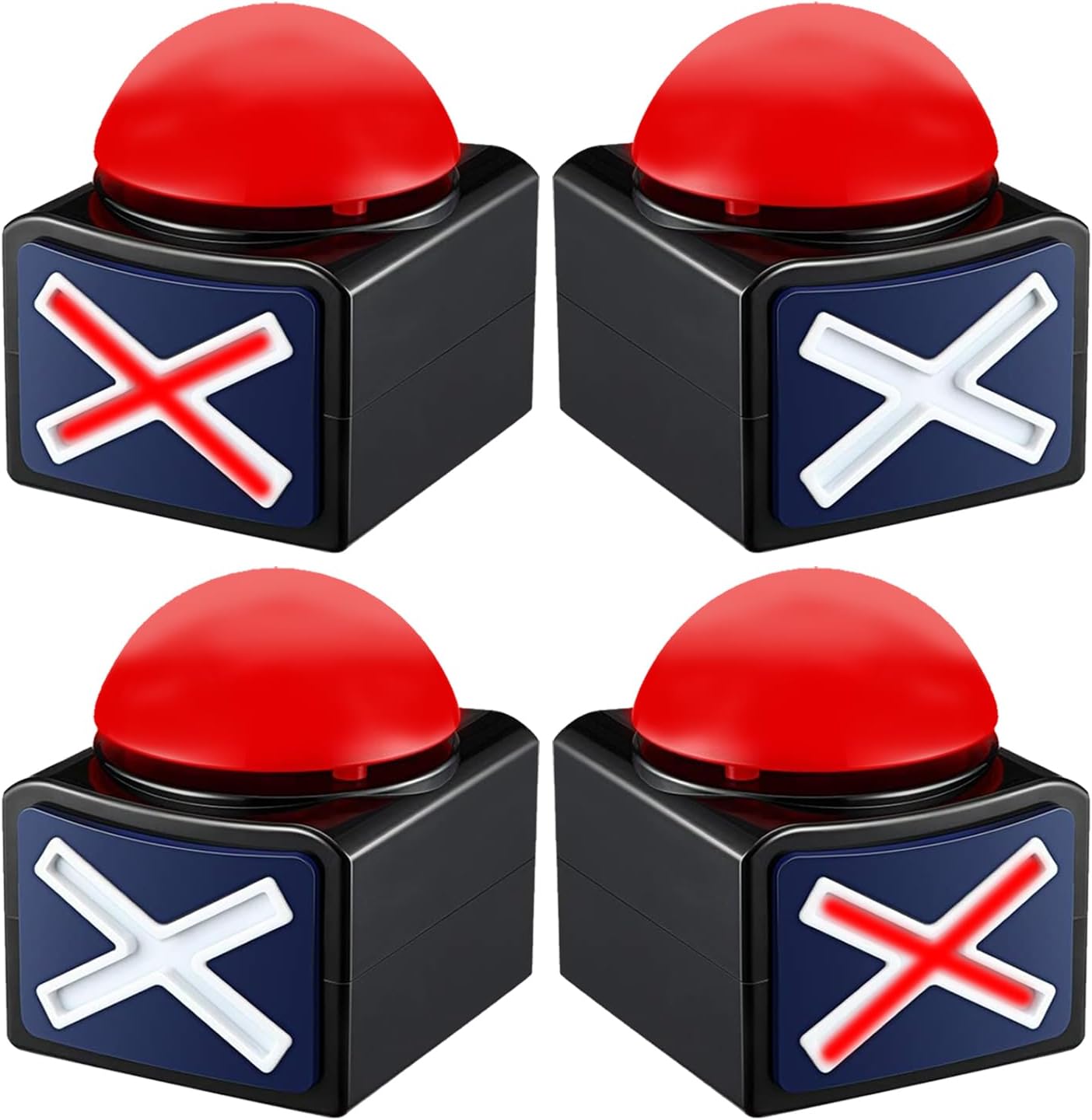 Amazon.com: Game Buzzer Set with Lights & Sound gameshow Buzzer Alarm ...