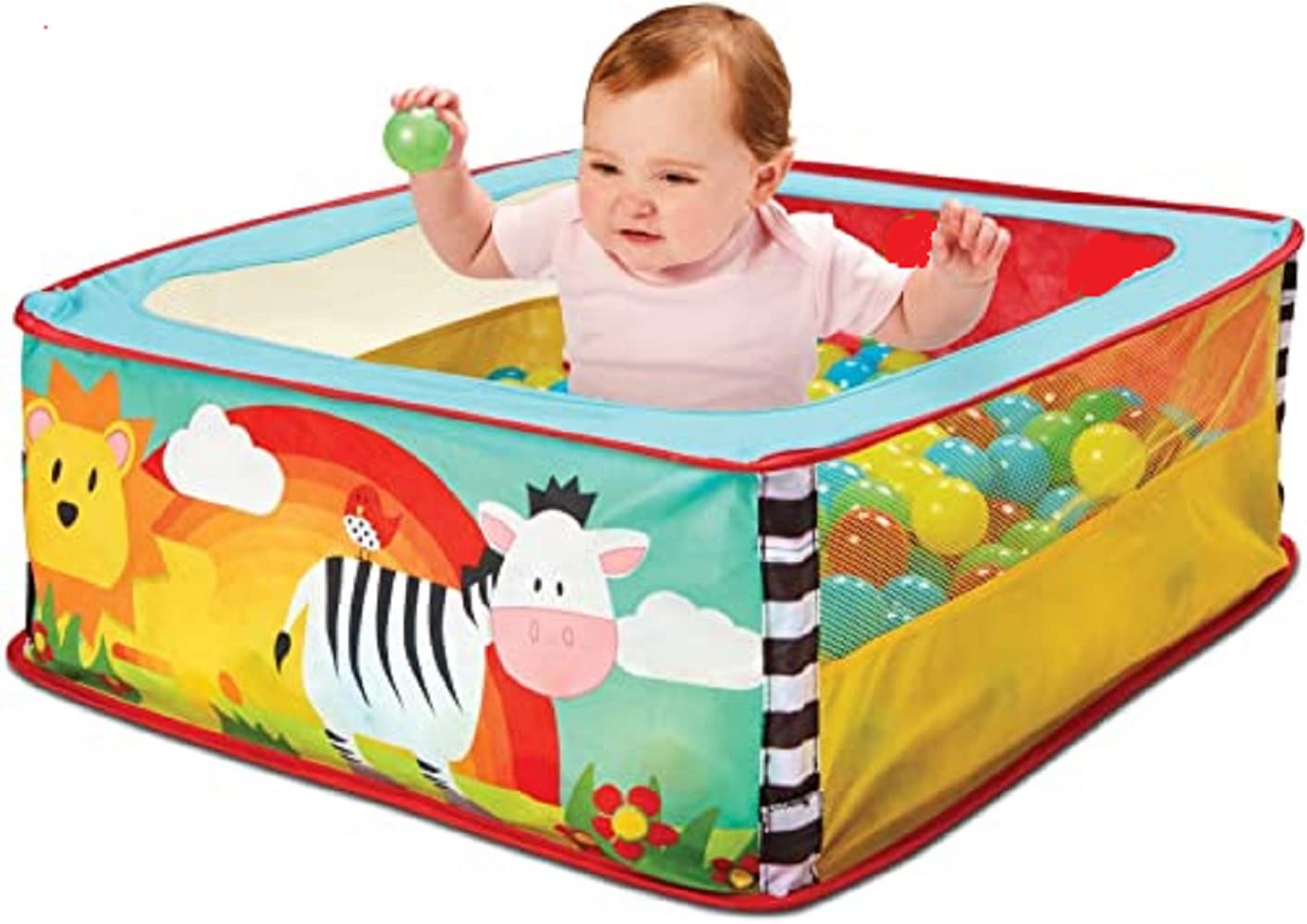 Buy BabyGo Large Size Ball Pool for Kids, Foldable Square Zebra Ball ...
