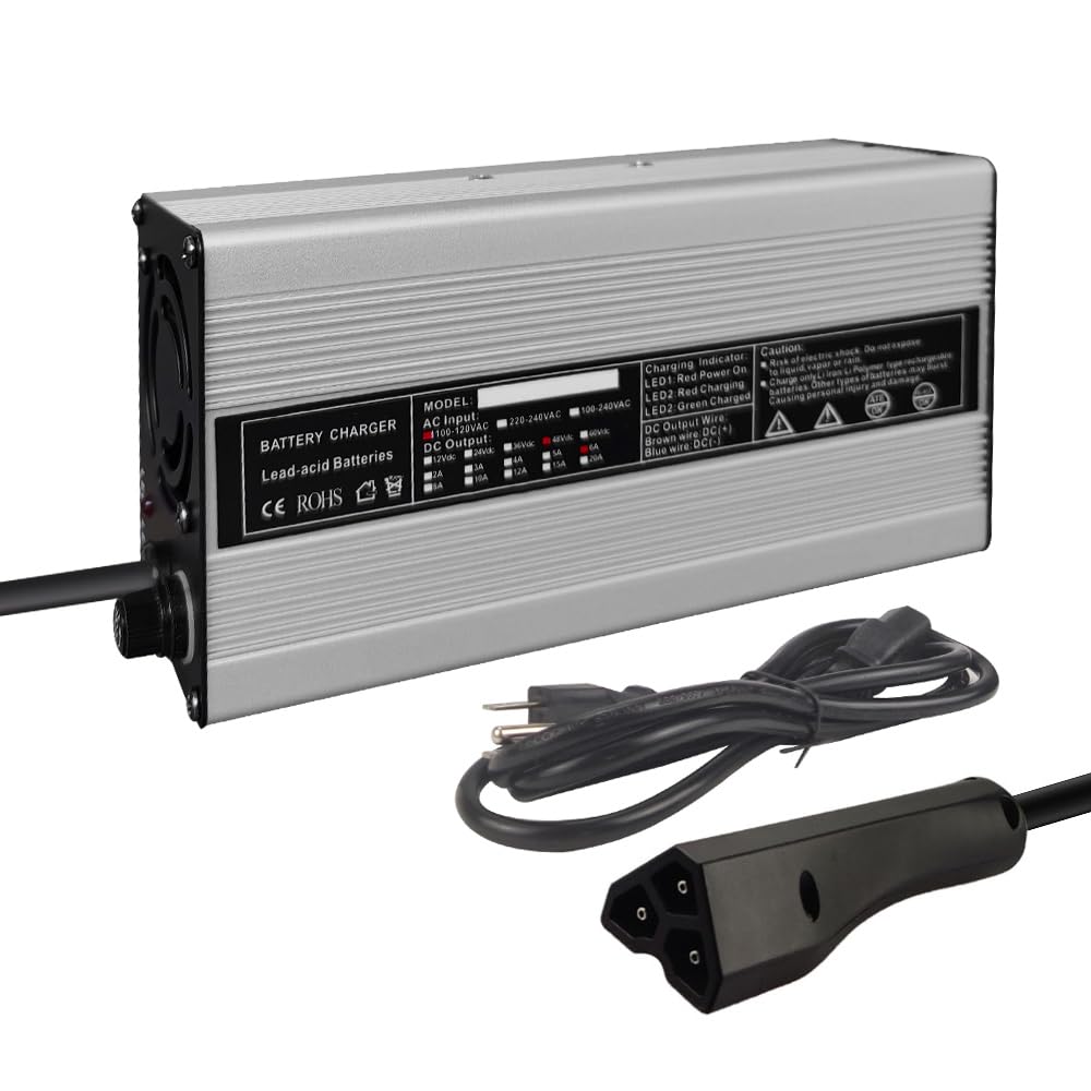 New 48V 6A RXV Golf Cart Battery Charger for Ez-Go EZgo TXT with RXV ...