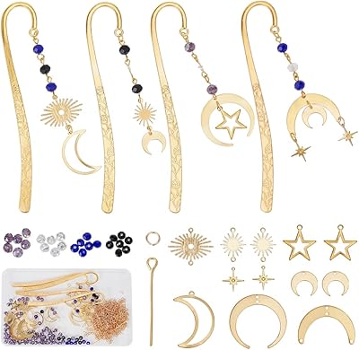 Amazon.com: 12 Pcs DIY Beadable Bookmarks Candy Color Metal Blank Bar ...