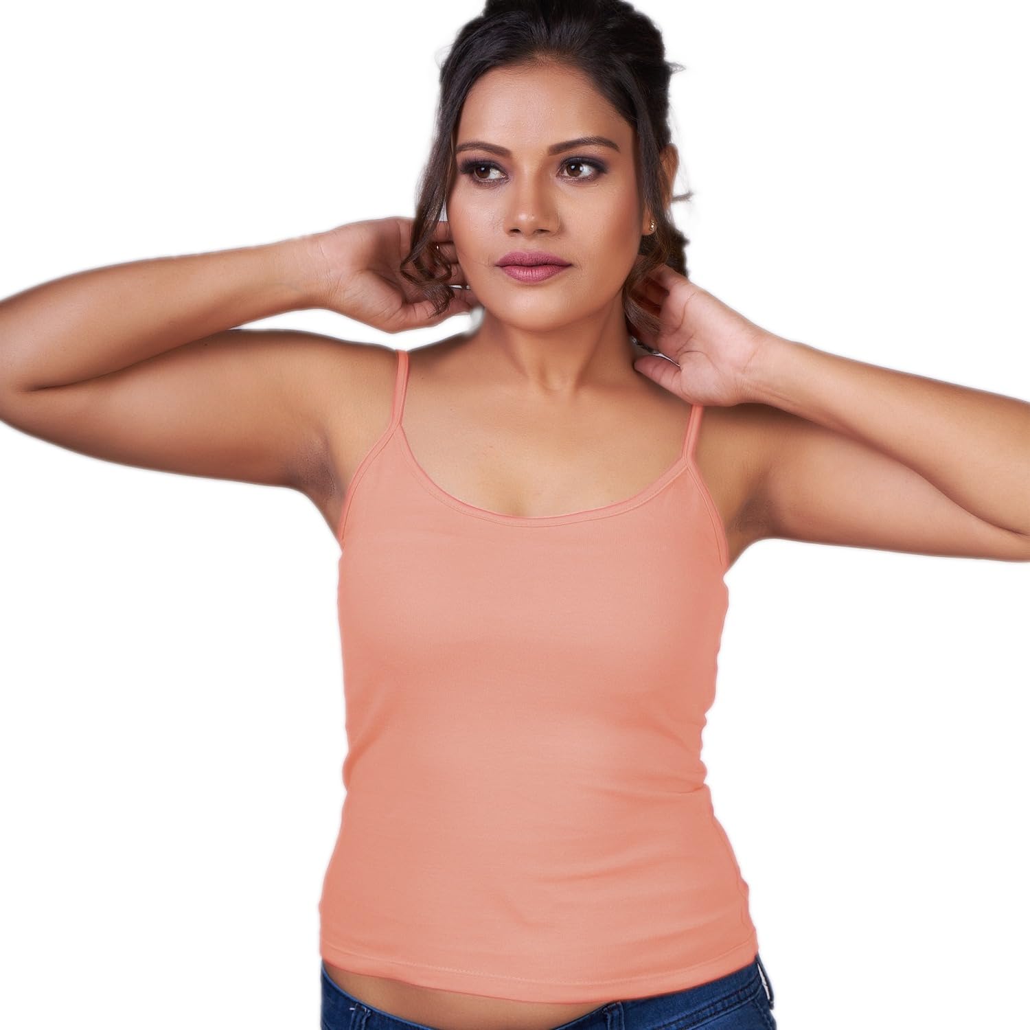 Buy SAYLI INNER WEAR Women's Adjustable Strap Slip Multicolour Camisole ...