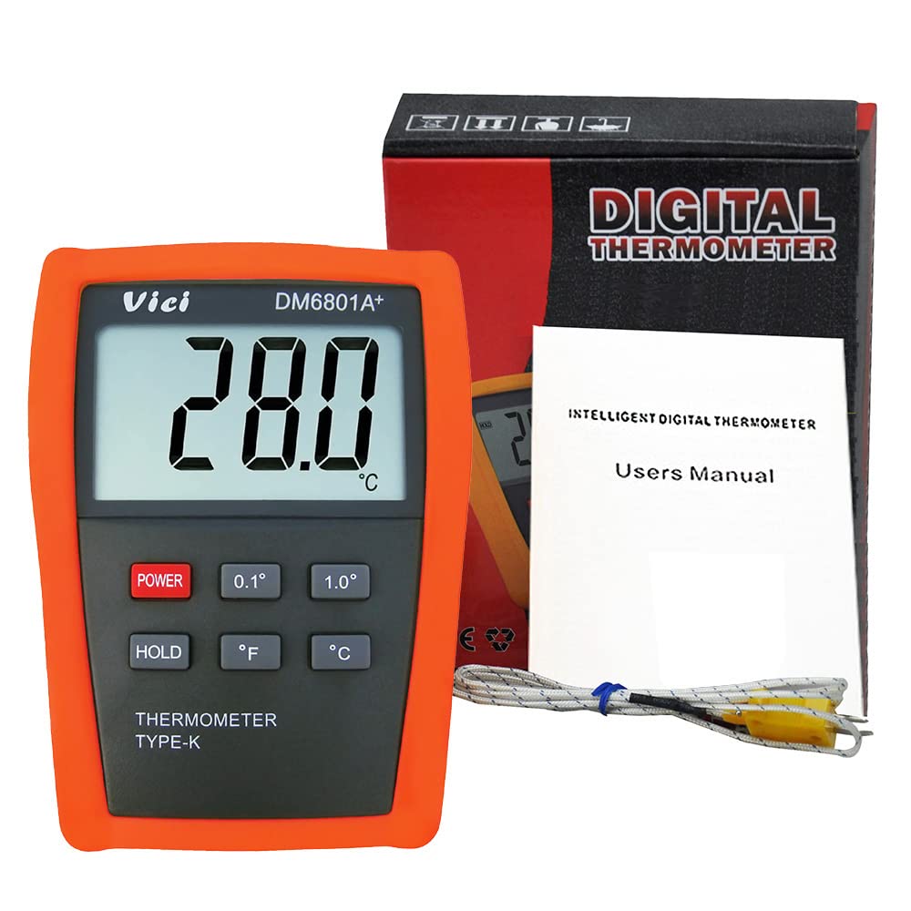 Digital Thermometer, Electronic Thermometer with Type K Thermocouple ...