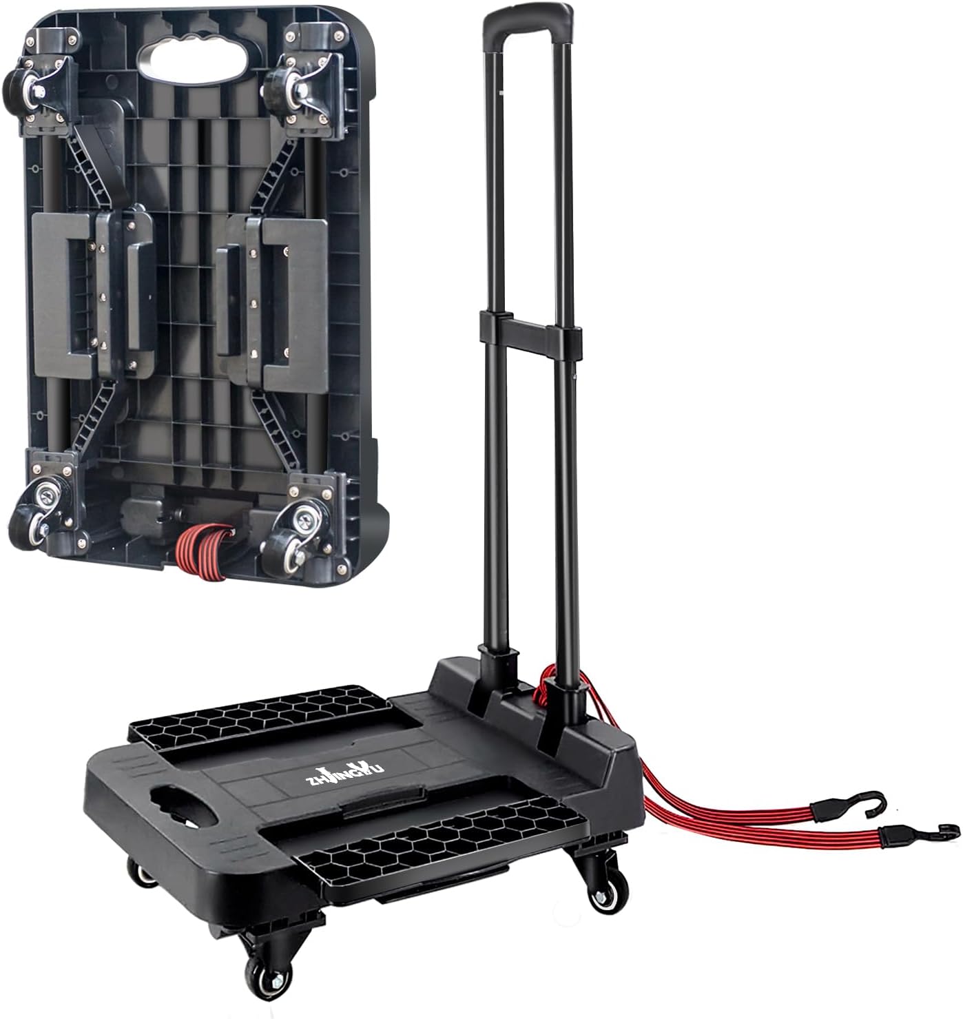 2-1 Folding Hand Truck Dolly, 330LBS Hand Truck Dolly Foldable ...