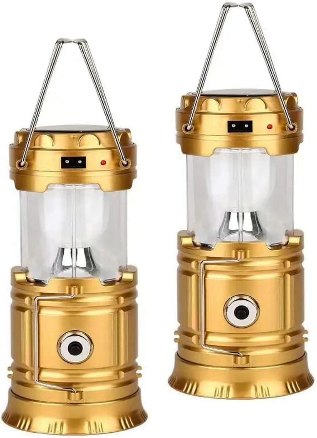 Solar Camping Light, Portable LED Camping Lantern with Foldable Hook ...