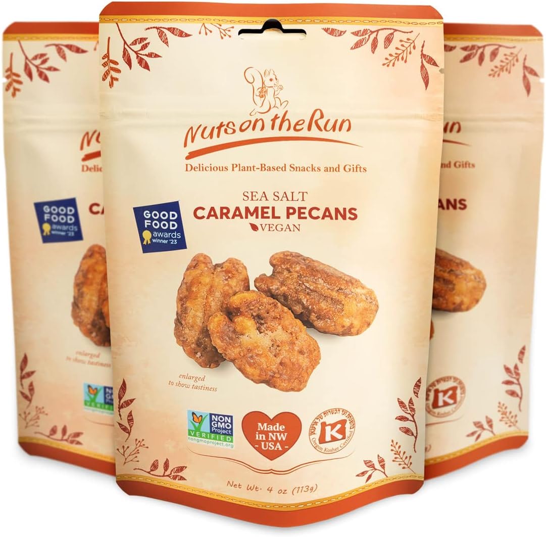 Amazon.com : SQUIRREL BRAND Artisan Nuts Salted Caramel Pecans, 3.5 oz ...