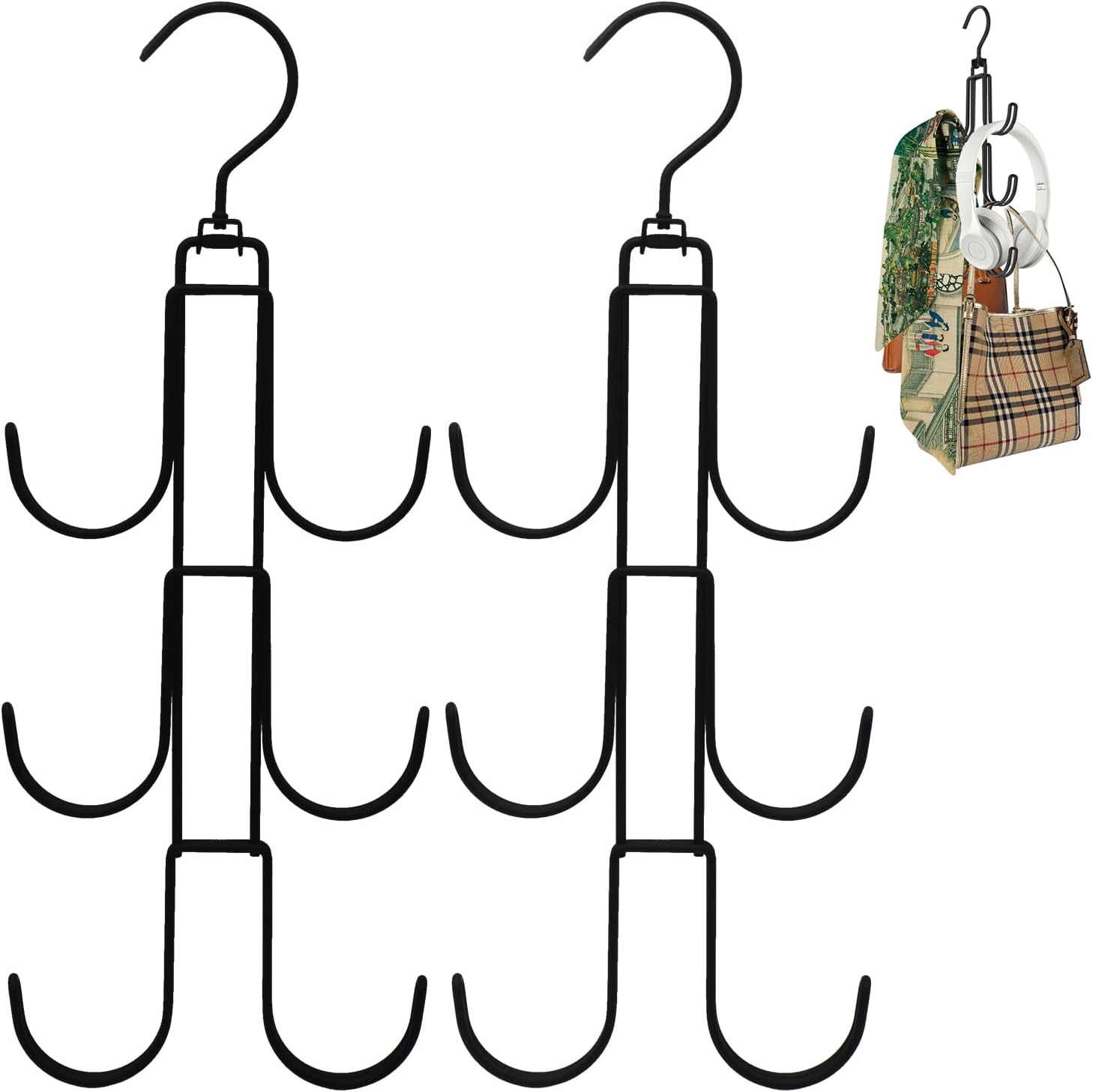 Amazon.com: RETON 6 Pcs Purse Hanger Hooks, Heavy Duty Handbag Hanger ...