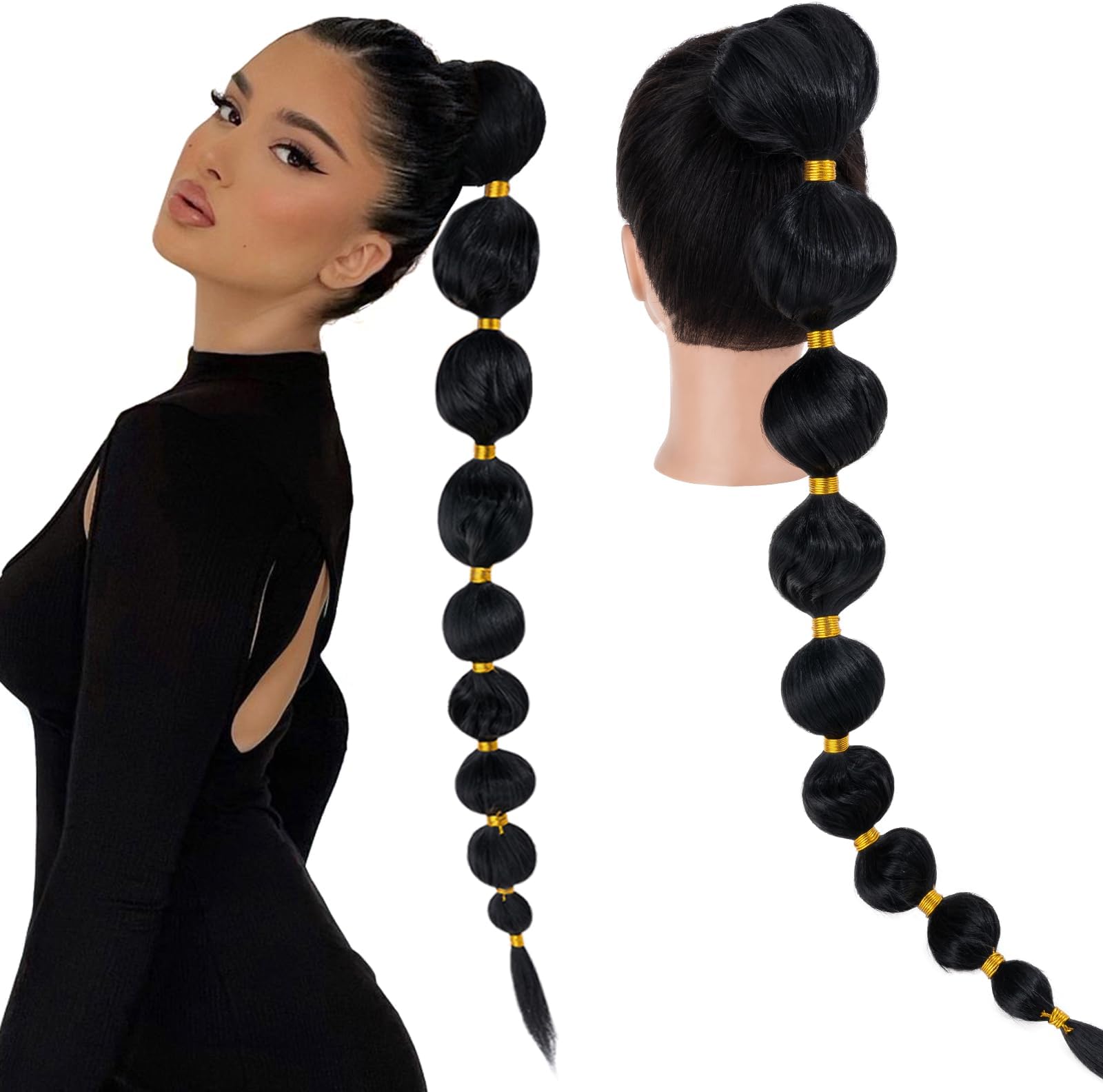 Amazon.com : Long Braided Ponytail Mohawks Wig Braided High Ponytail ...