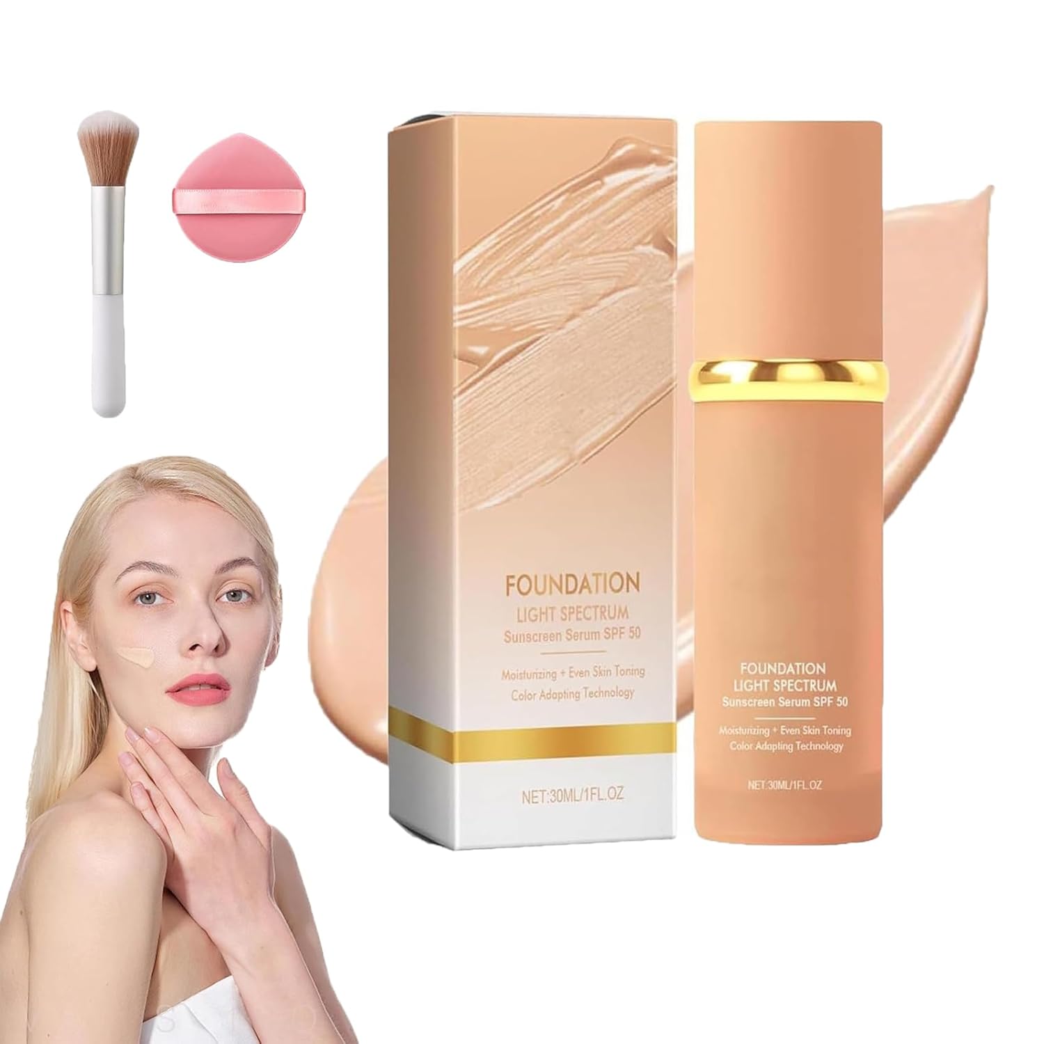 Amazon.com : Lereliable 4 in 1 Color Changing Foundation, Careoast ...