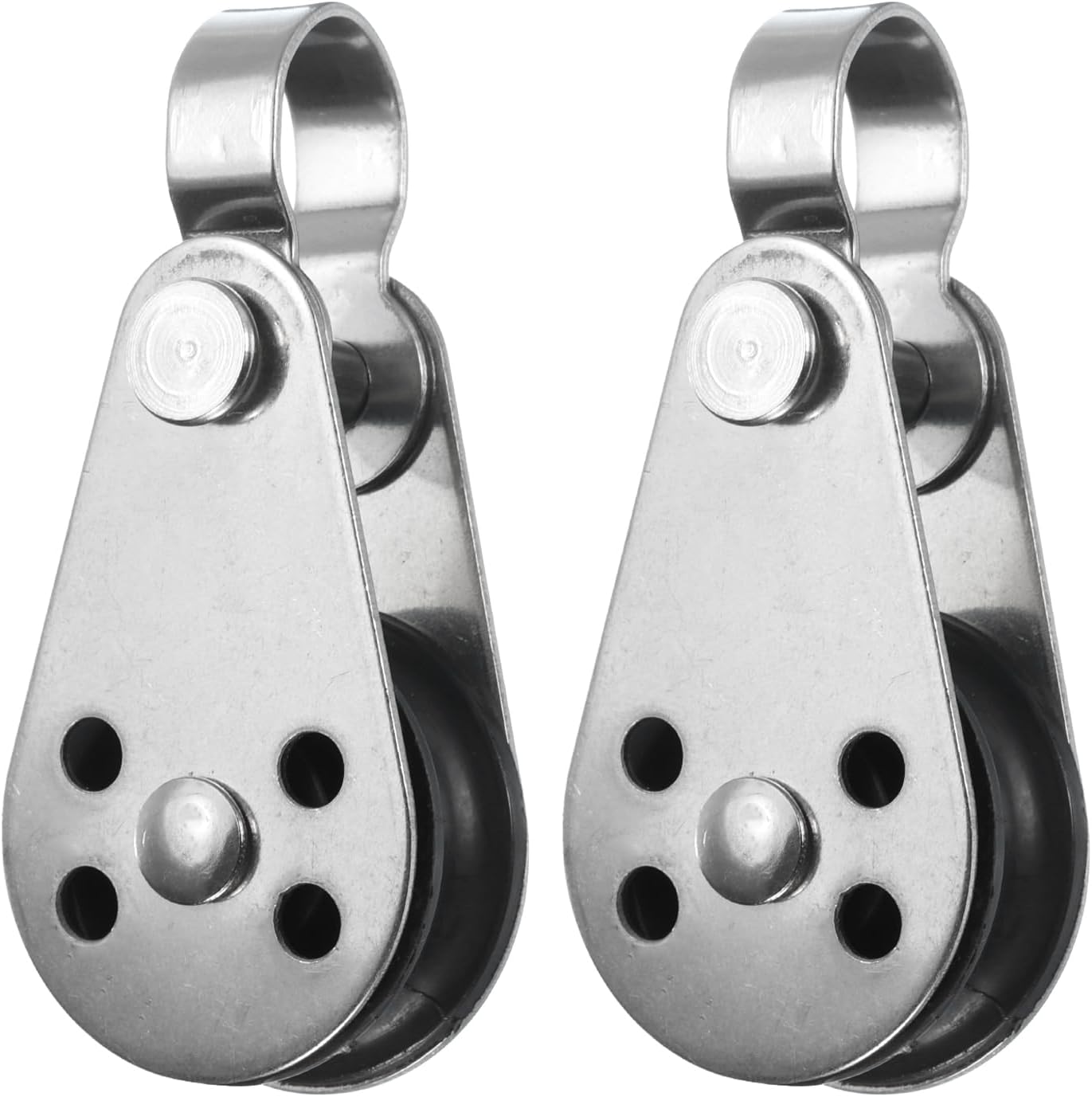 Amazon.com: uxcell 2Pcs Marine Pulley 25mm Single Pulley Block, 316 ...
