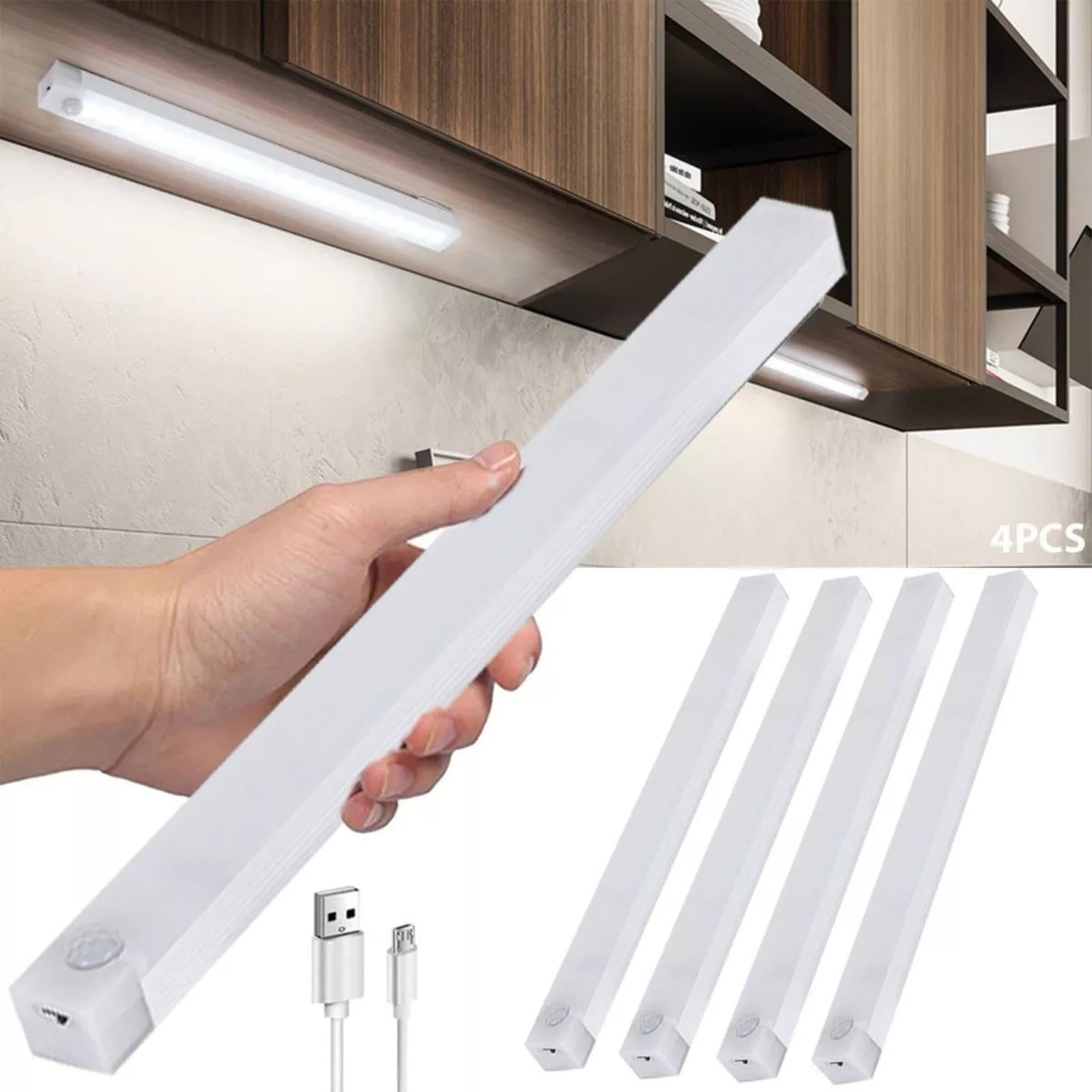 Dardeor-4PCS Lampara Led Recargable, Luces con Sensor de Movimiento ...