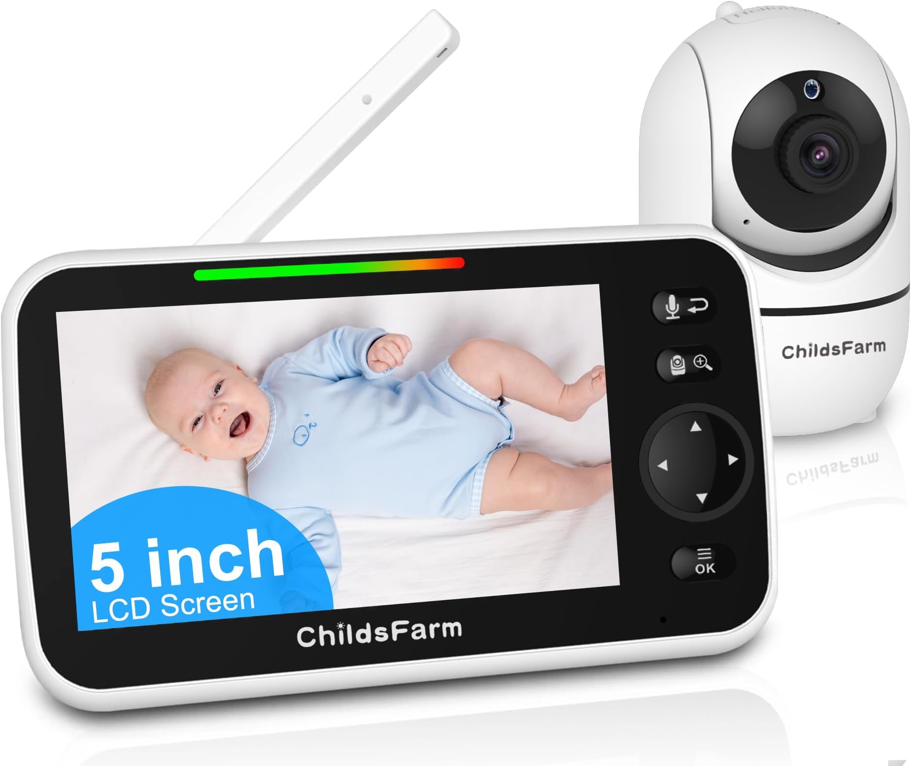 Amazon.com: TakTark Baby Monitor, 5" 720P HD Security Camera with IPS ...