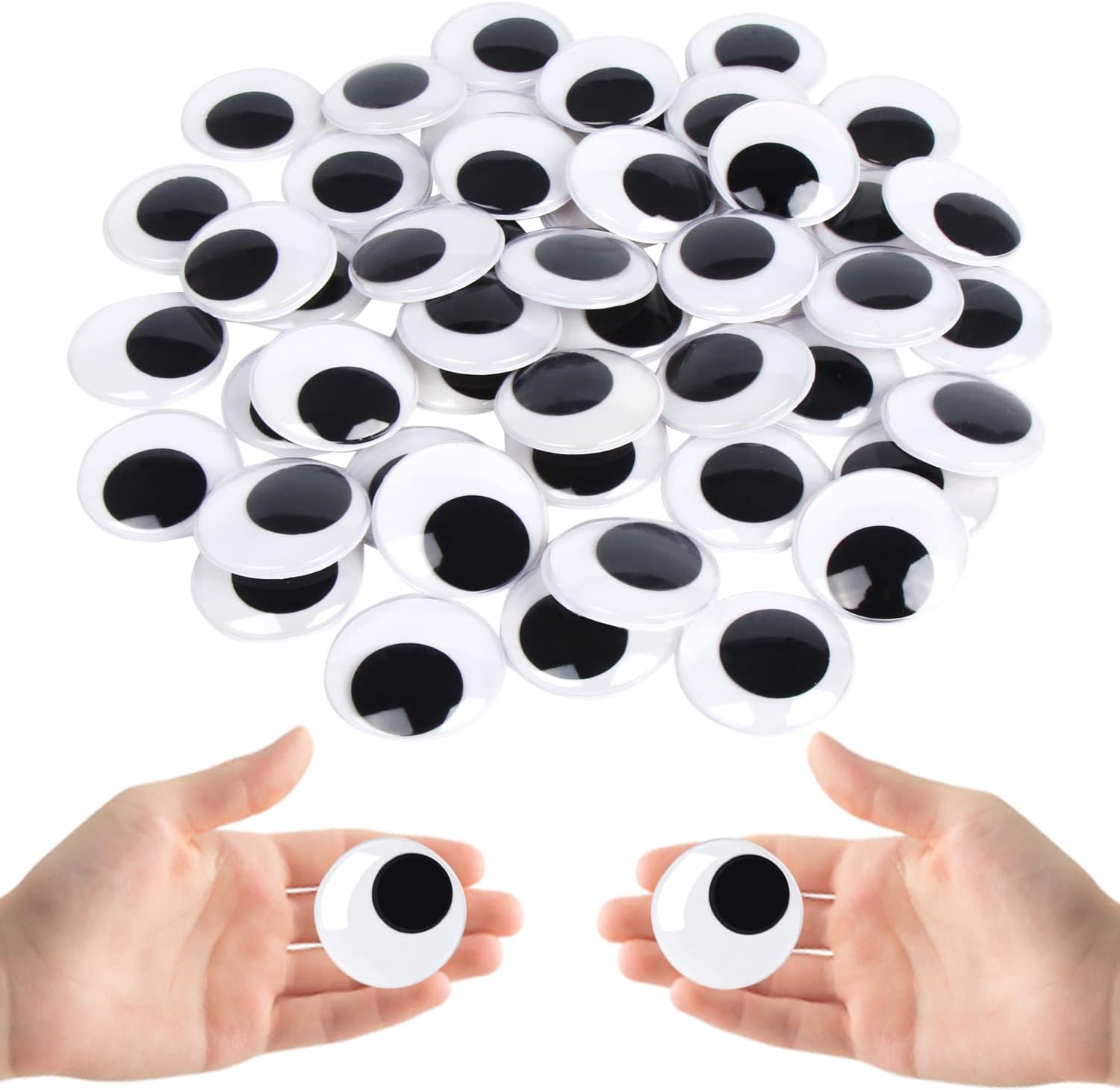 Amazon.com: Gluerious 1200 Wiggle Googly Eyes Self Adhesive in 6mm to ...
