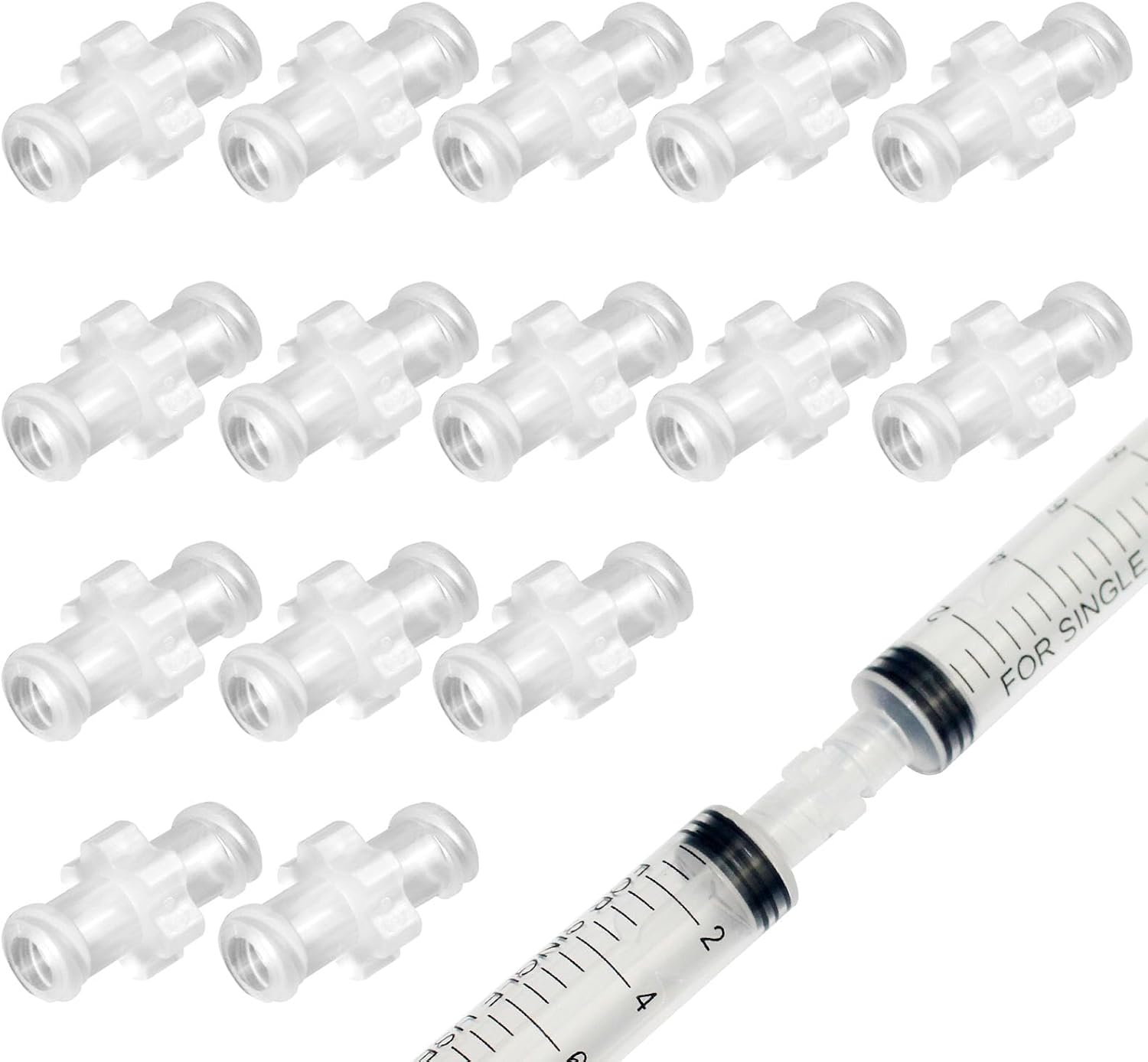 30 Pieces Syringe Adapters Female Luer Syringe to Syringe Transfer ...