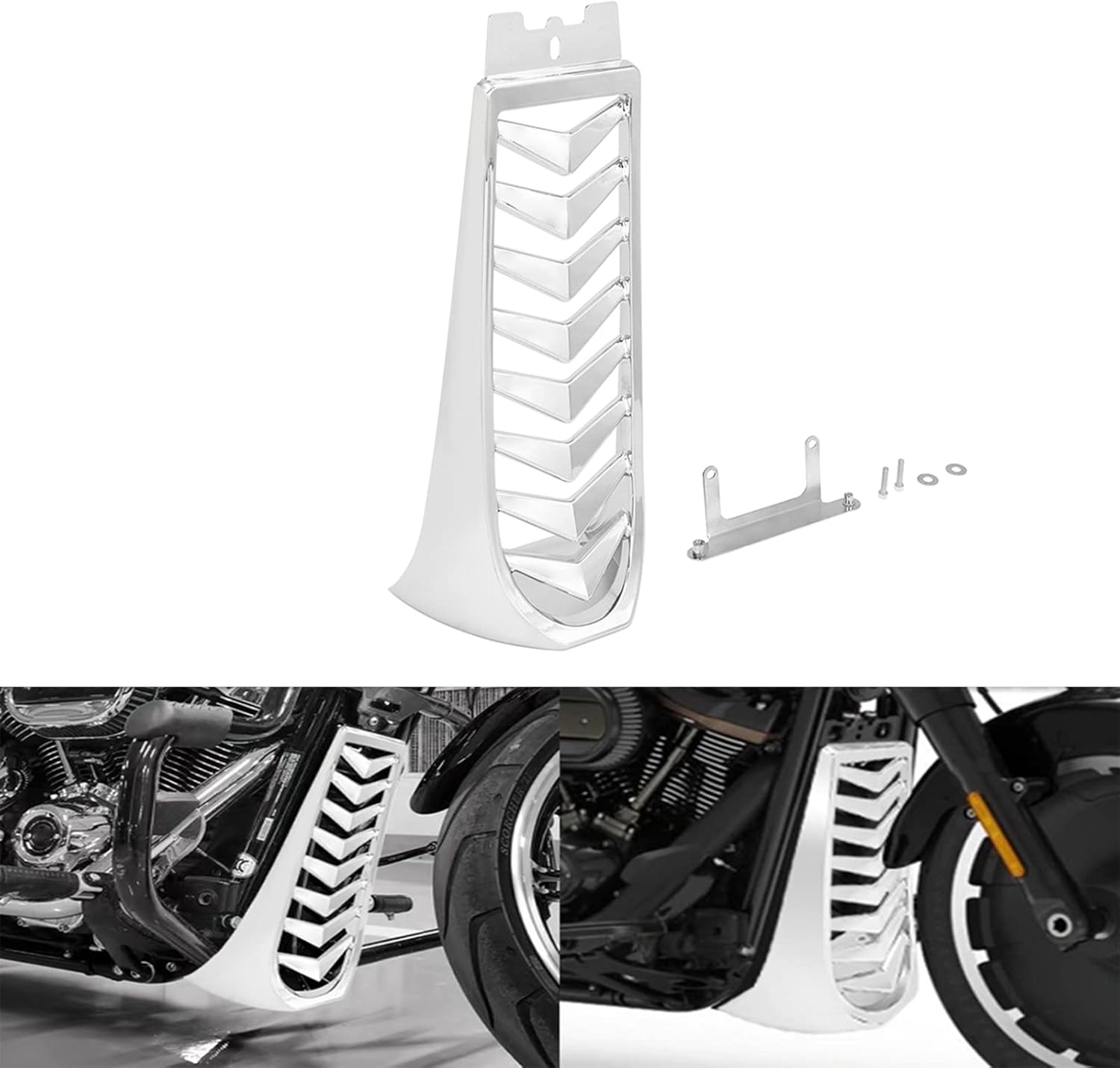 Amazon.com: HCmotorku Motorcycle Front Chin Fairing Spoiler Lower ...
