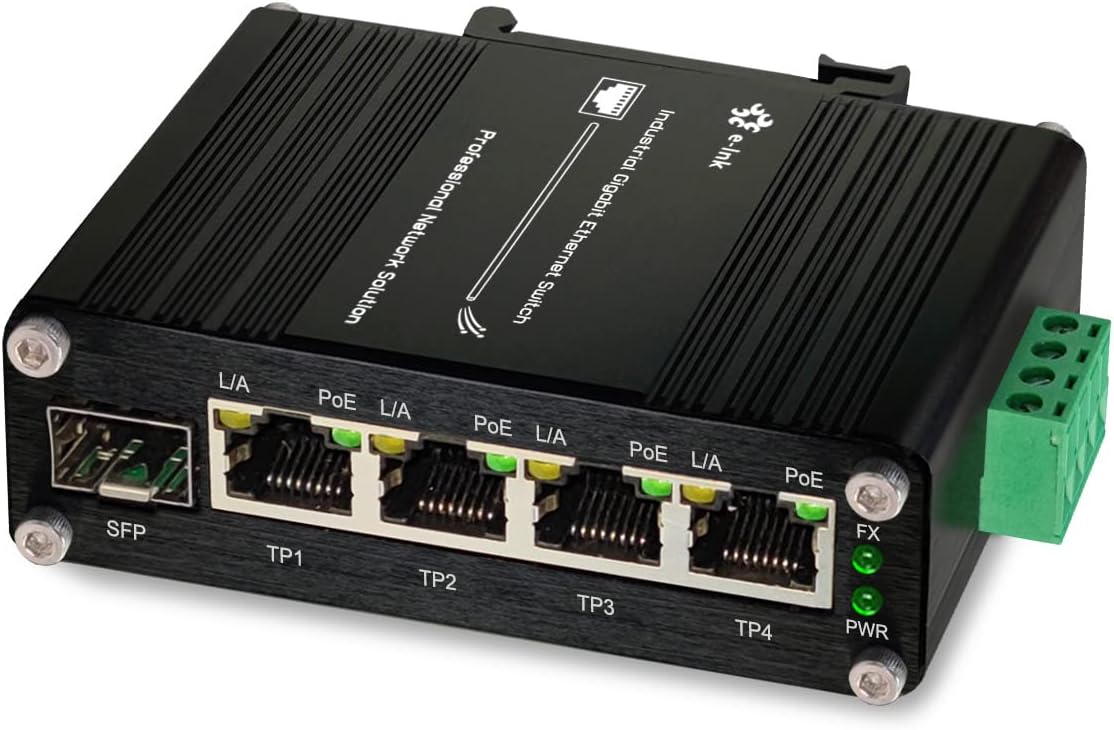 Amazon.com: Throncom Industrial Gigabit 4 Ports PoE Ethernet Switch ...