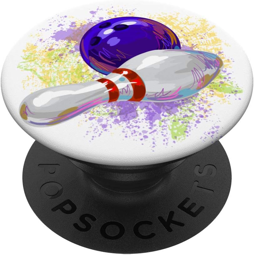 Amazon.com: Bowling ball with Bowling Pin Background PopSockets PopGrip ...