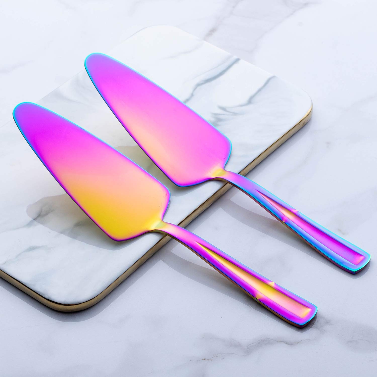 Snapklik.com : Rainbow Pie Cake Server Set, 3-Piece Stainless Steel ...
