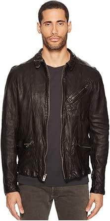 Billy Reid Men's Leather Antique Brass Zip Blake Jacket at Amazon Men’s ...