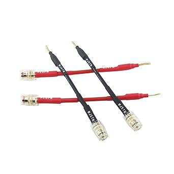 WJSTN Flex Pin Banana Plugs to 4mm Female Banana Jack/Braided Wire ...