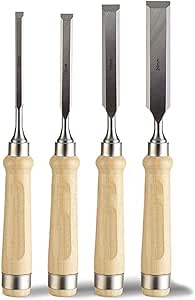 Wood Chisel Set 4 Pieces, Woodworking Carving Heavy Duty Hand Tools ...