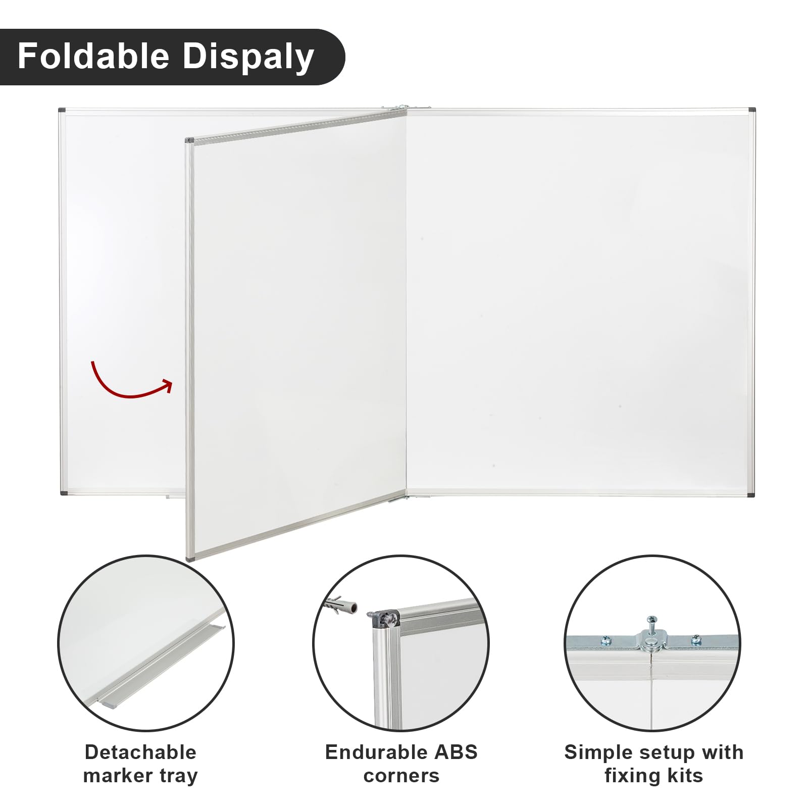 Snapklik.com : Comix Large Magnetic Dry Erase Board, 72" X 40" Foldable ...