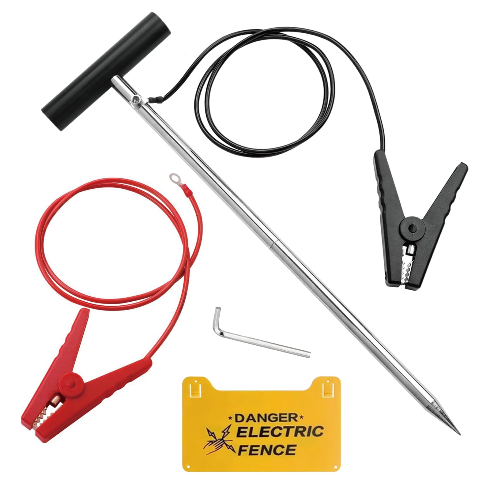 Snapklik.com : Electric Fence Grounding Rod Set, Ground Rod And ...