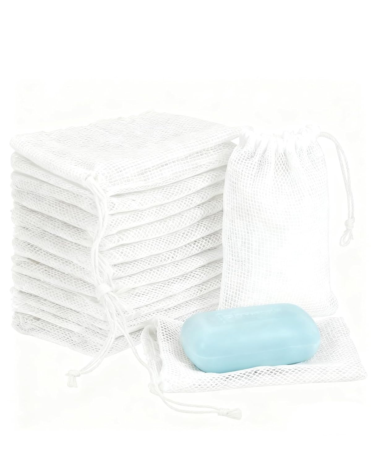 Amazon.com: Aiuulu 40pcs Mesh Soap Bags for Soap Bars, Exfoliating ...