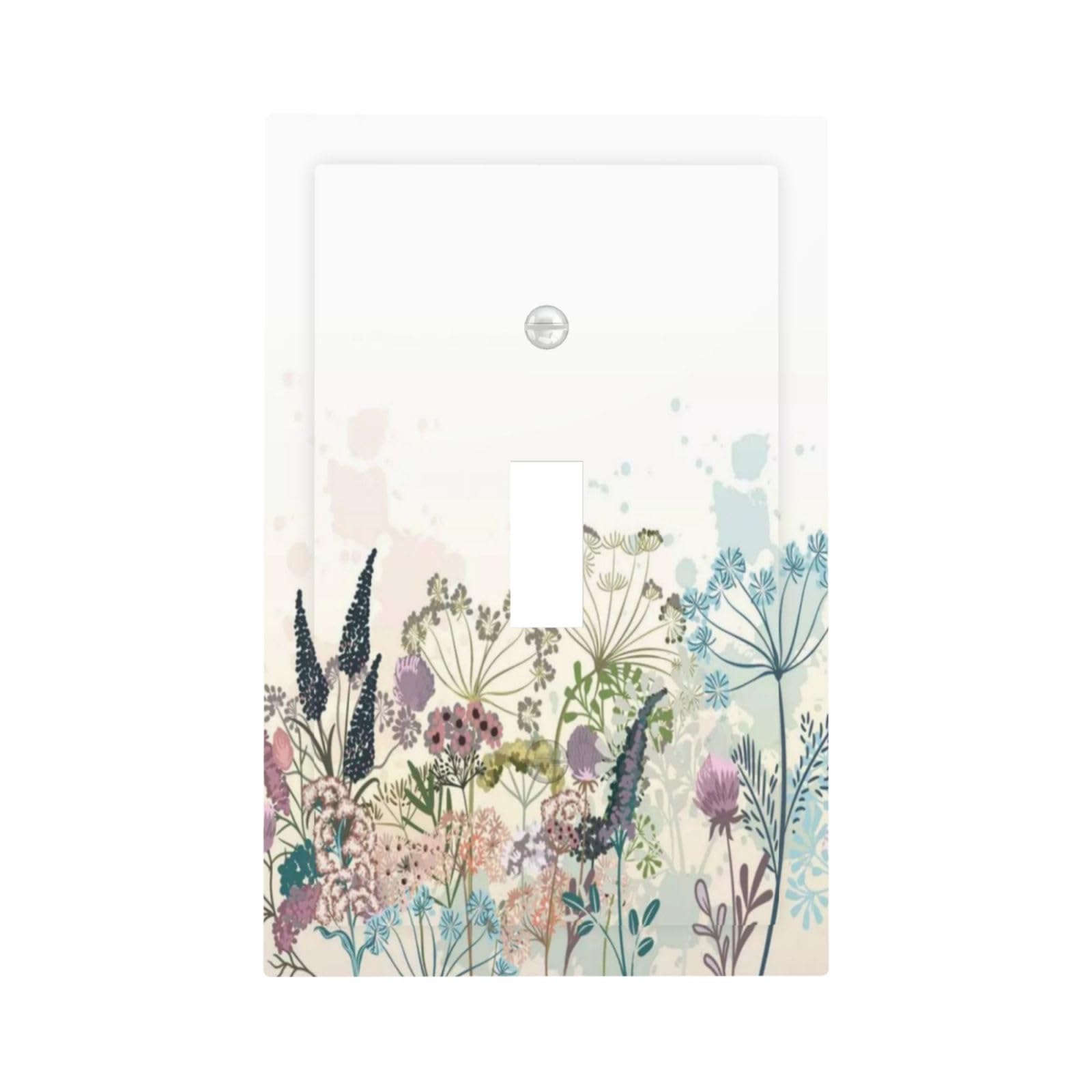 Sghxwp Decorative Light Switch Cover Plate Watercolor Floral Colorful ...