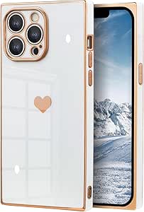 Amazon.com: IAIYOXI Case for iPhone 15 Pro Max - Rectangle Design, Full Camera Protection, Cute ...