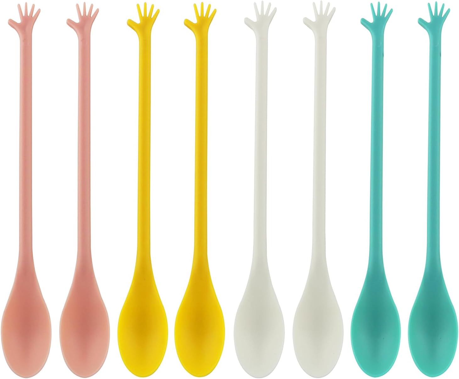 Amazon.com: Hand-Shaped Stirring Spoon ZZLZX 8PCS 8 Inch Plastic Long ...