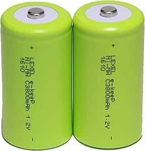 Amazon.com: LEXEL Rechargeable NiMH Batteries, 1.2 V, AA, Set of 2 ...