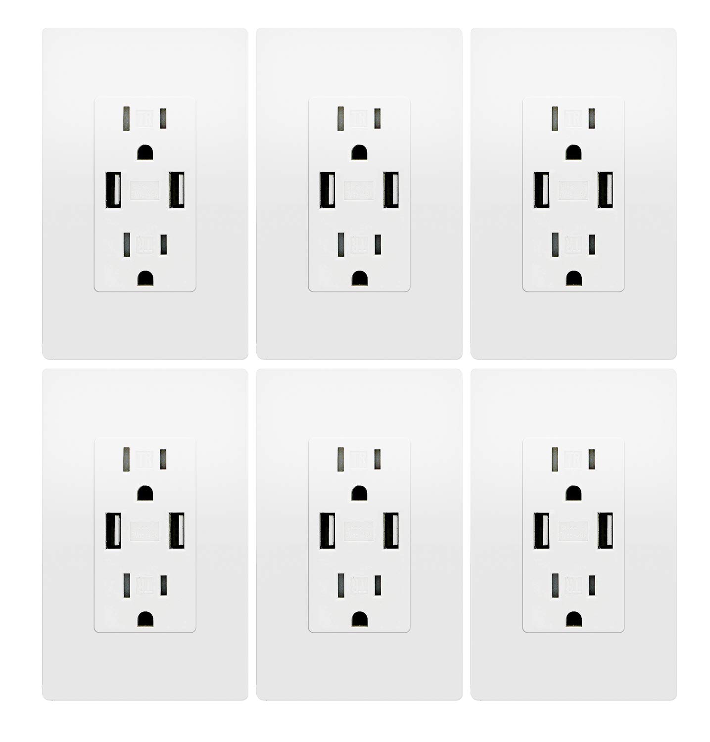 Amazon.com: Micmi Outlet with USB, High Speed USB Charger Outlet, 3.1A ...