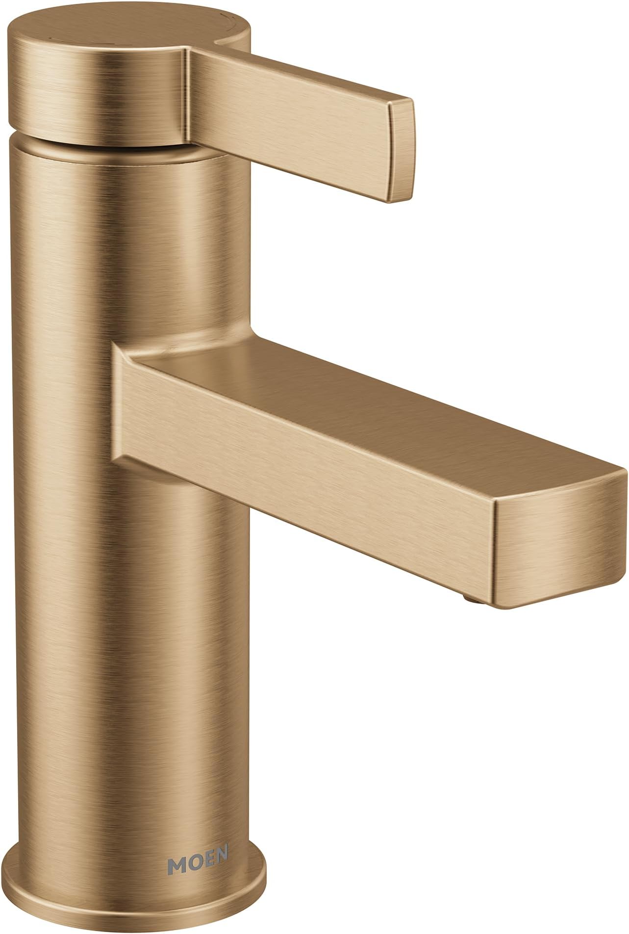 Moen Ronan Bronzed Gold One-Handle Single Hole Modern Bathroom Sink ...