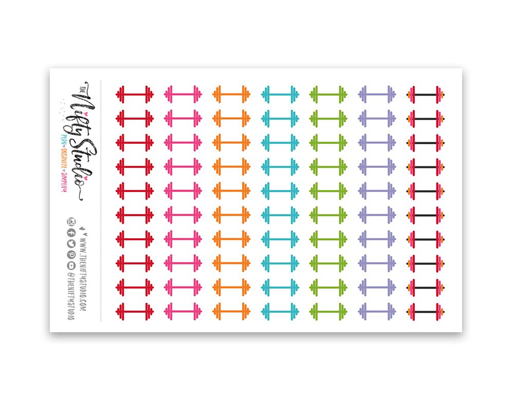 Amazon.com: Weight Stickers | Fitness, Exercise Planner Stickers | 1 ...