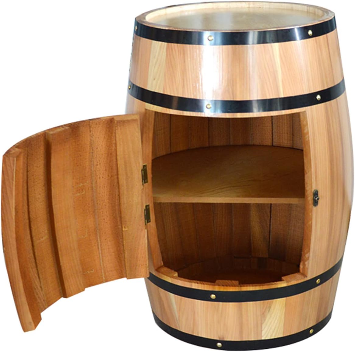 Amazon.com: ManiCrown Wooden Wine Barrel Shaped Wine Holder，bar ...
