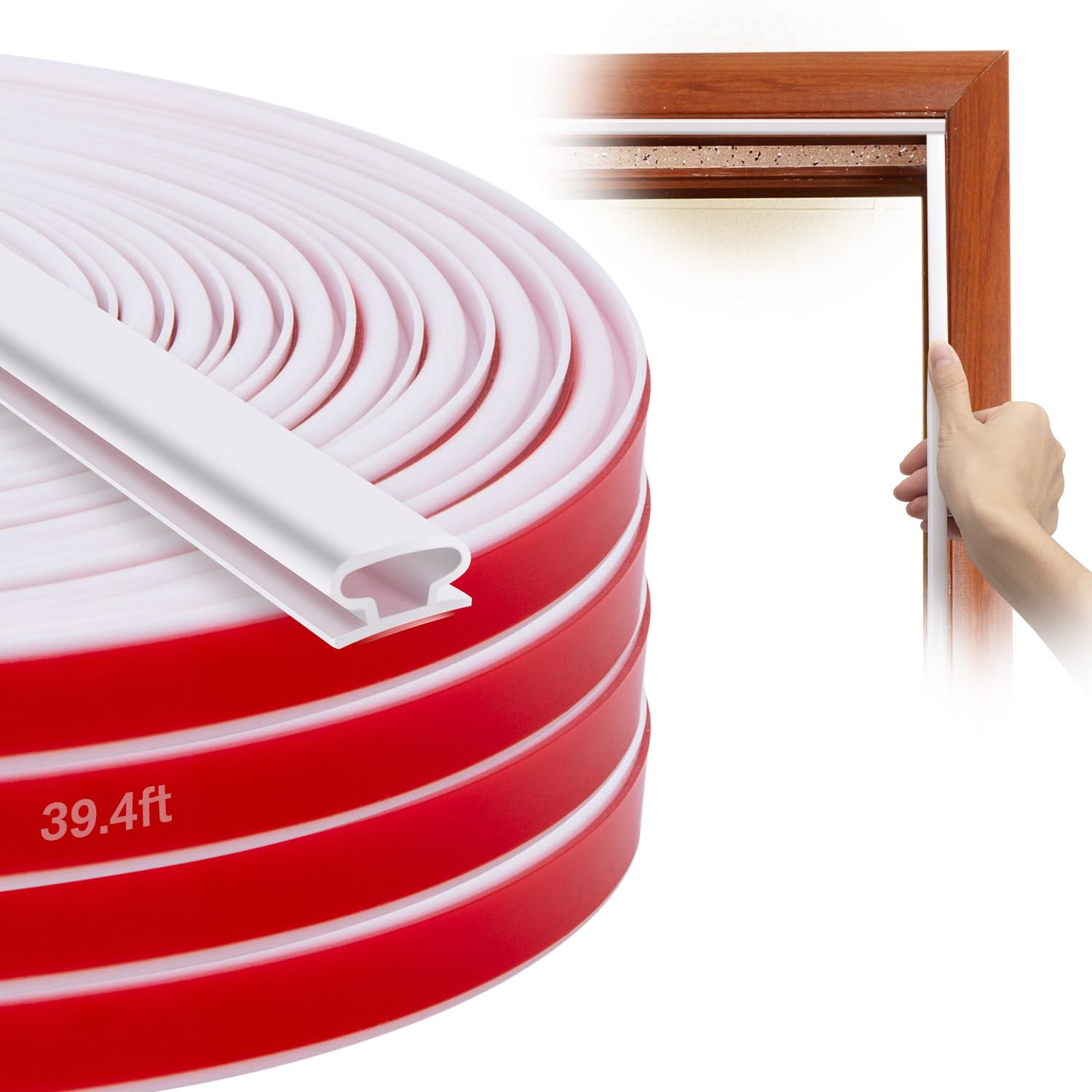 SUNMON Upgraded Silicone Weather Stripping Door Seal Strip for Doors ...